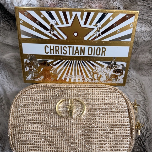 Dior | Bags | Dior Gwp Gold Womens Makeup Bag | Poshmark